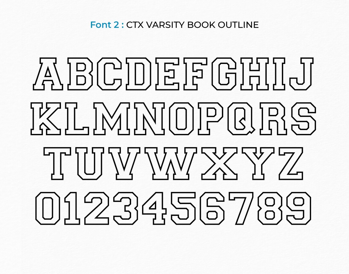 Varsity Font SVG, TTF, College Sports Font (digital Download) - Etsy