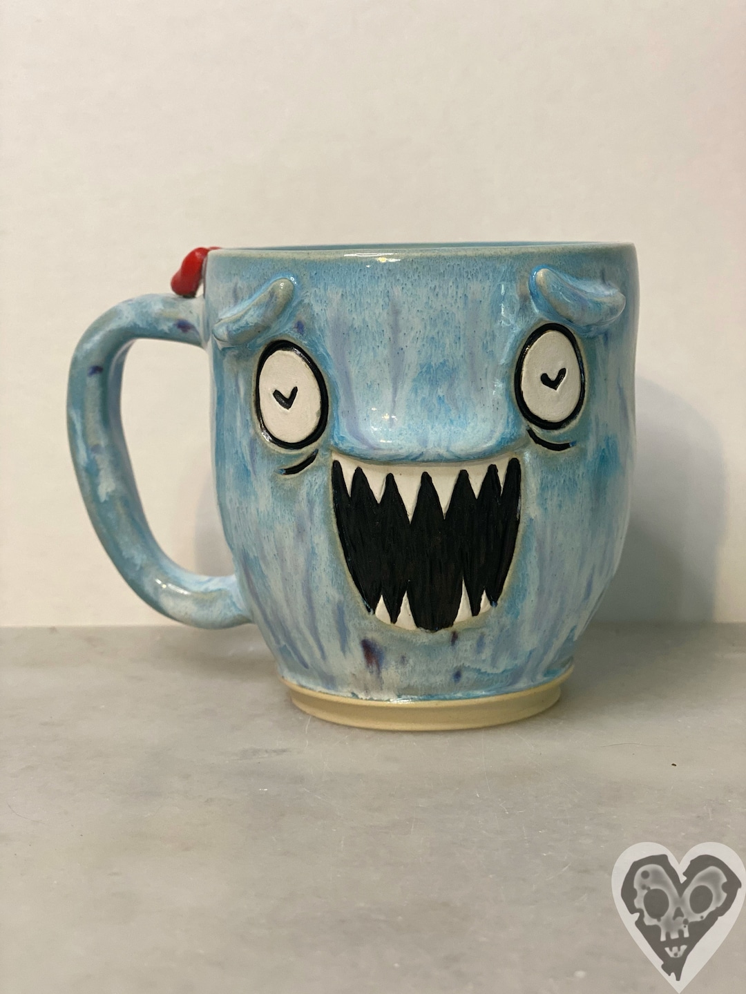 Happy Monster Mug, Face Mug, Handmade Pottery - Etsy