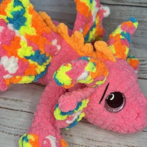 Snuggles Dragon Crochet /handmade Dragon Plushie, Plush Stuffed Animal ...