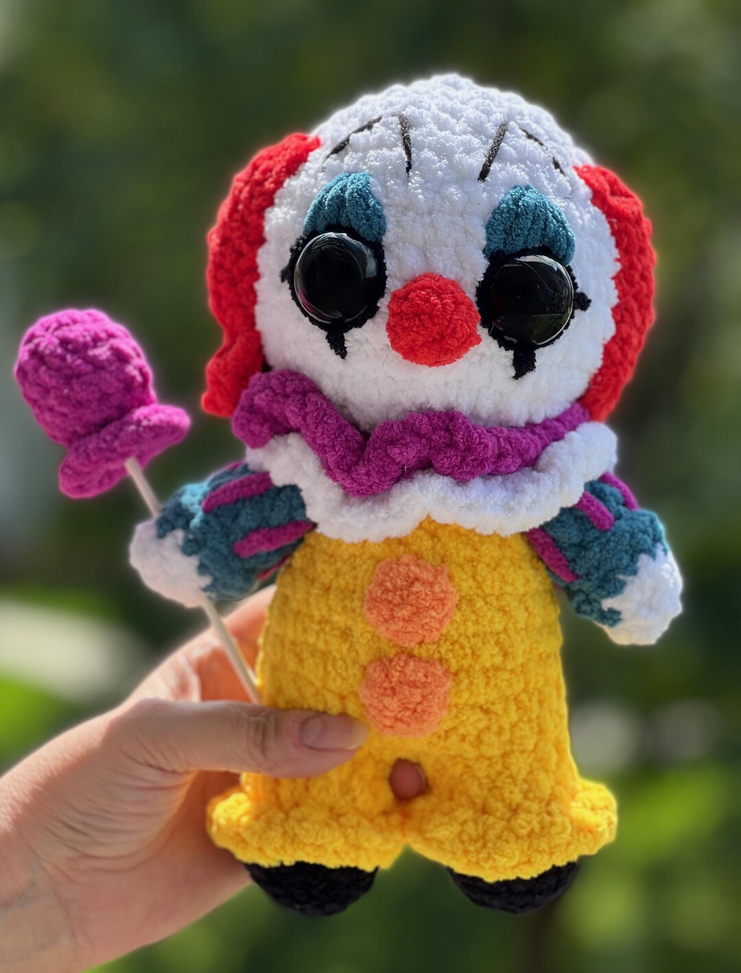 Small Cuddly Original Red Balloon Clown Slasher Doll 12 Inch **READY TO ...