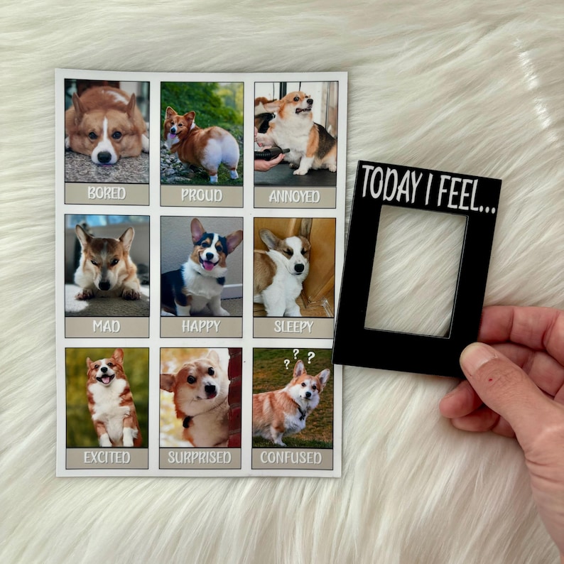 Corgi Mood Magnet | Dog Magnet | Pet Magnets | Corgi Decor - Etsy