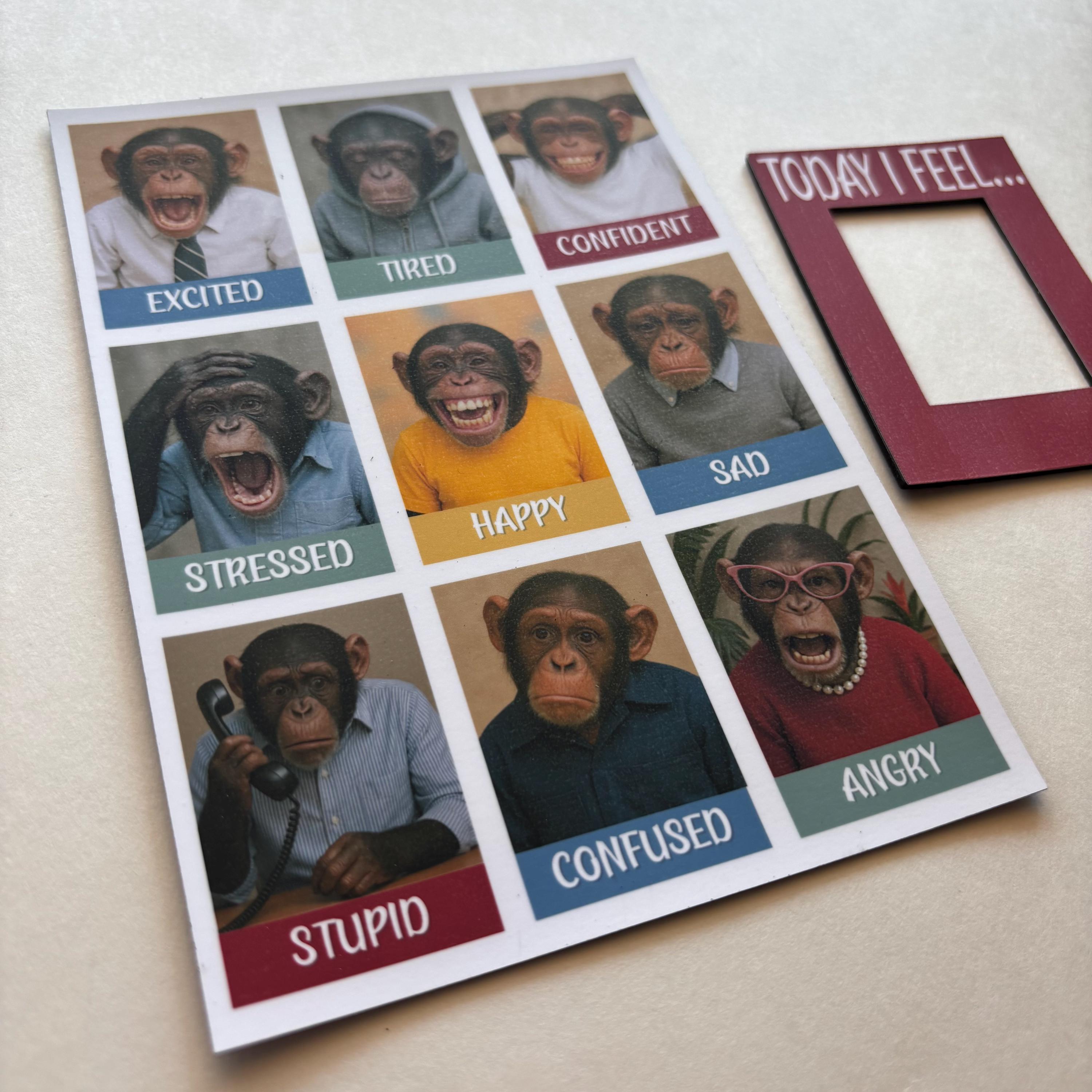 Monkey Mood Magnet | Funny Monkey Magnet | Cute Monkey | Funny Gifts ...