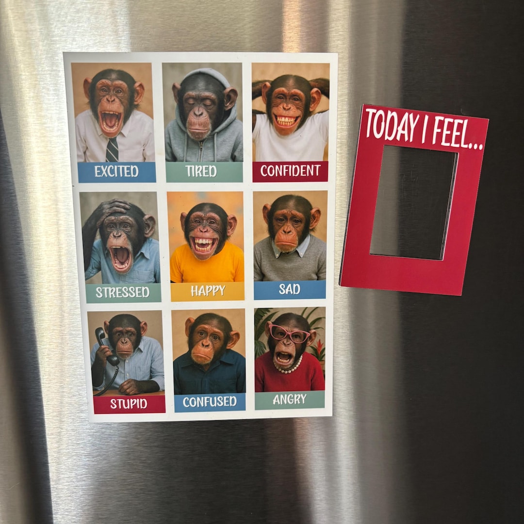 Monkey Mood Magnet | Funny Monkey Magnet | Cute Monkey | Funny Gifts ...