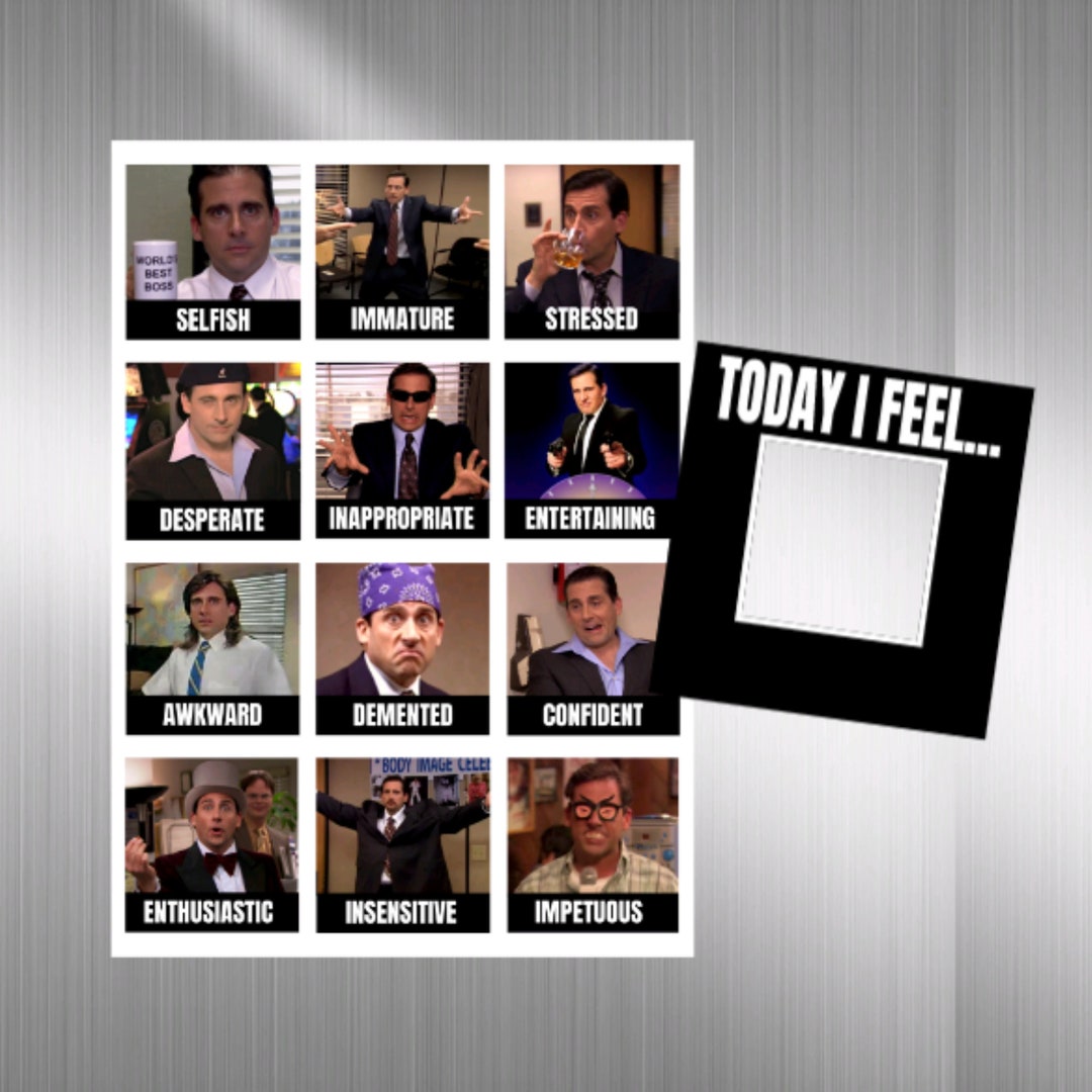 Michael Scott Characters Mood Magnet the Office Magnet - Etsy