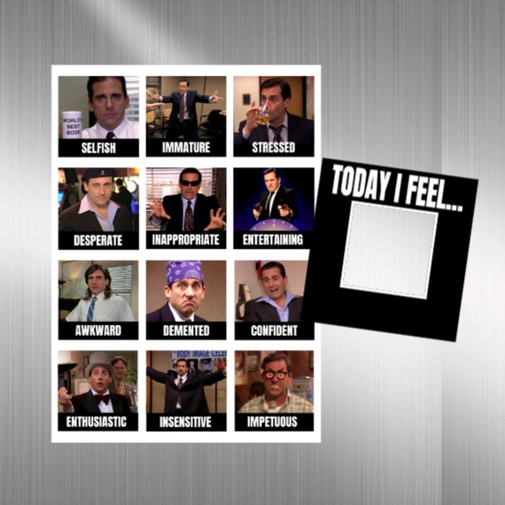 Michael Scott Characters Mood Magnet the Office Magnet - Etsy