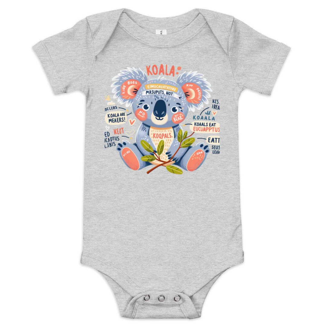 Baby Short Sleeve One Piece Koala - Etsy