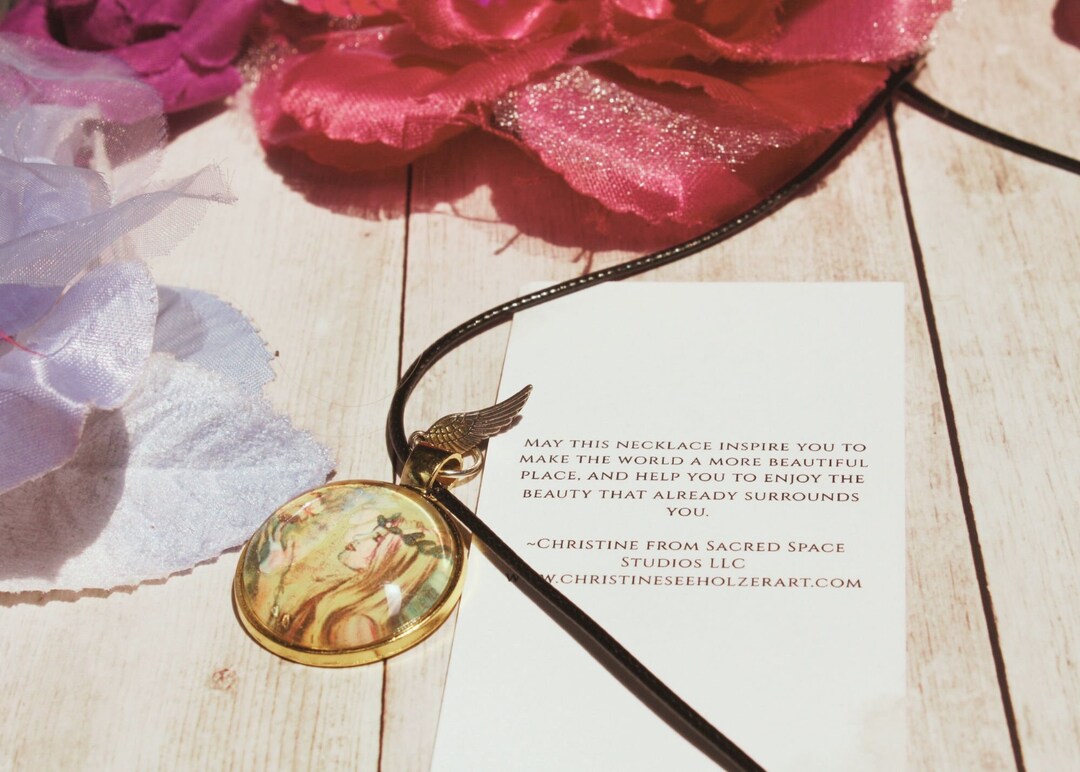 Angel Jophiel Blessing Necklace and Prayer Intention Card - Etsy