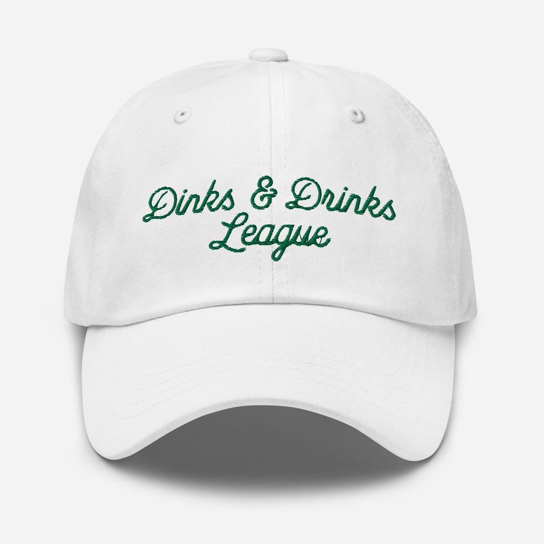 Pickleball Dinks and Drinks Cursive Hat Womens Dad Cap Cute Baseball ...