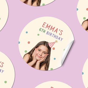 Cute Kids Birthday Party Sticker, Custom Birthday Sticker, Boy Birthday ...