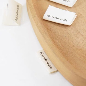 Bulk Custom Cotton Labels for Handmade Items, Sew on Cotton Logo Labels ...
