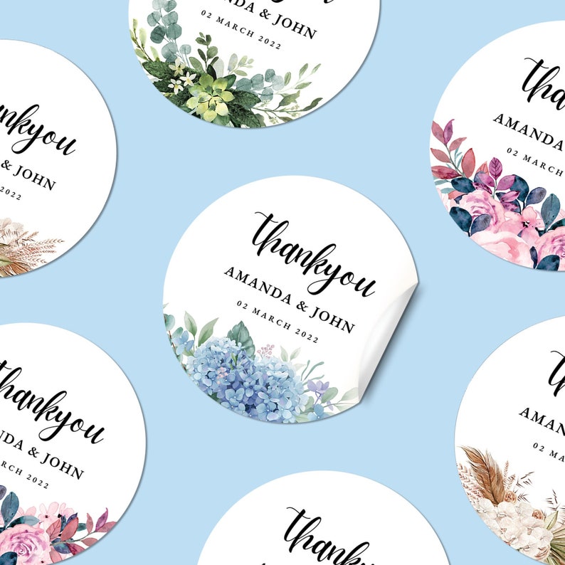 Personalied Wedding Stickers Custom Wedding Stickers Vintage - Etsy