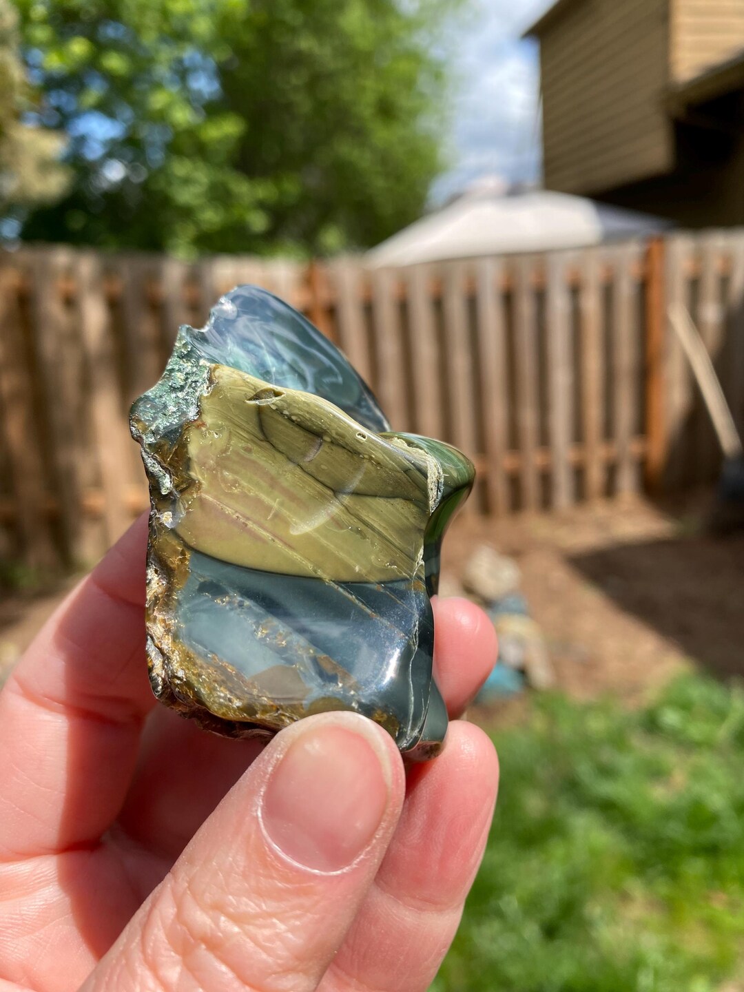 Blue Mountain Jasper, Display Piece, Fully Polished - Etsy
