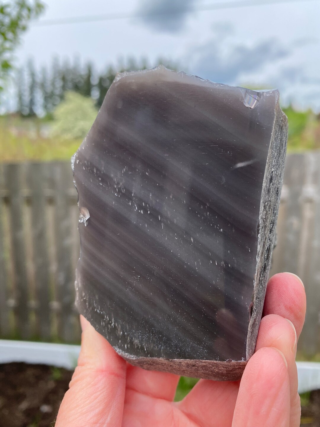 Davis Creek Rainbow Obsidian, Cut and Polished Display Piece - Etsy