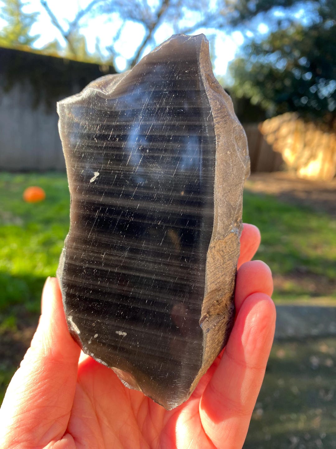Grey Striped Obsidian Nodule, Cut and Polished - Etsy