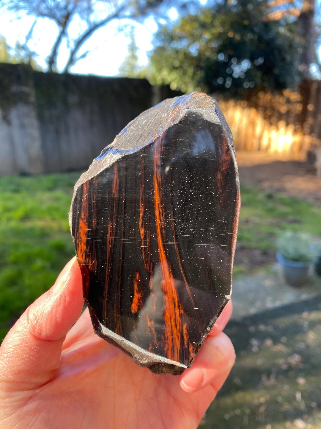 Glass Butte Mahogany Obsidian, Cut and Polished - Etsy