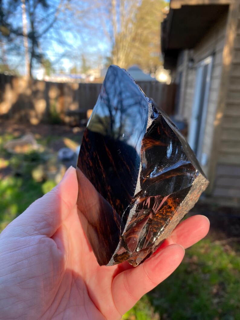 Glass Butte Mahogany Obsidian, Cut and Polished - Etsy
