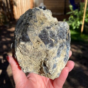 LARGE Amethyst Sage Agate Nodule, Cut and Polished Rock Display - Etsy