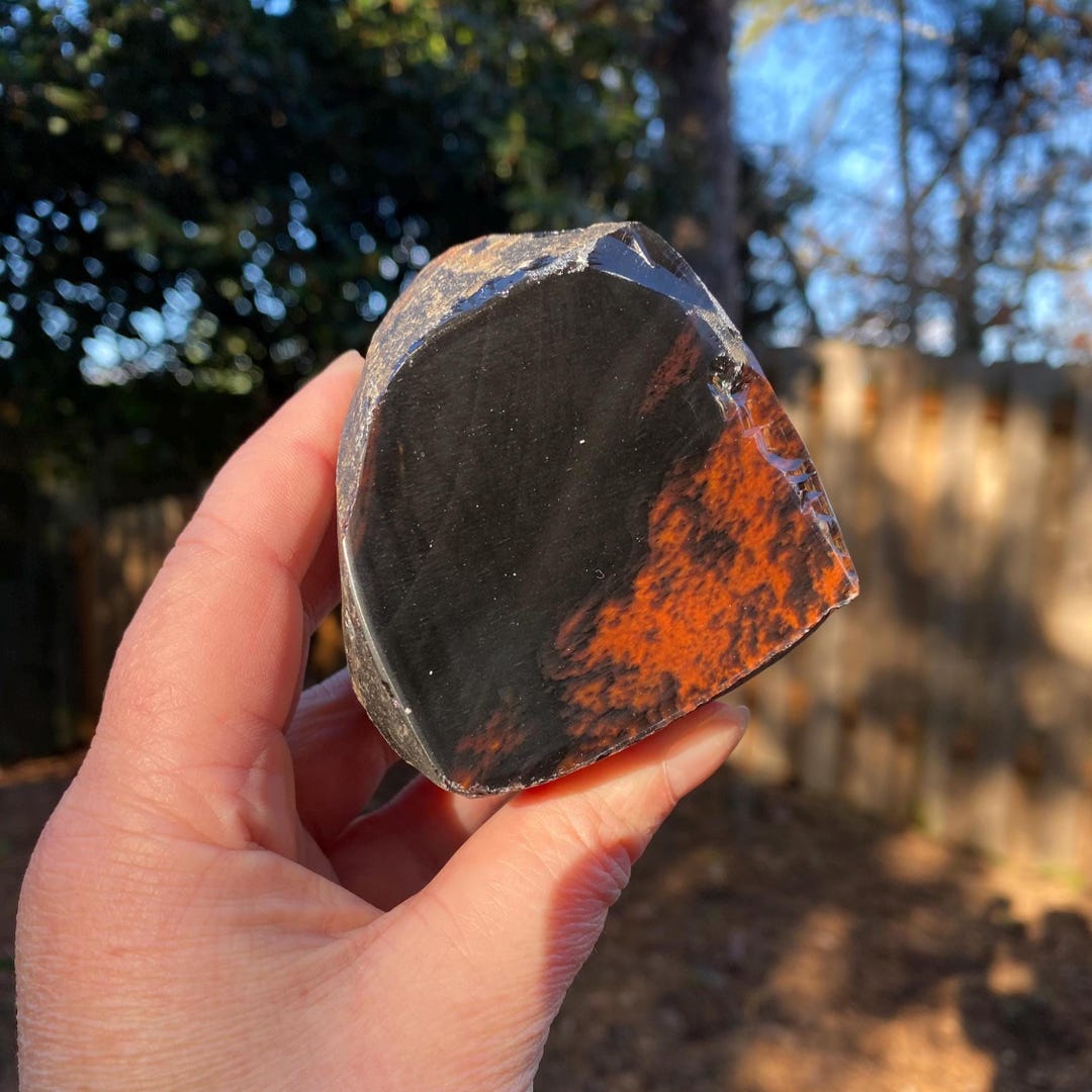 Glass Butte Mahogany Obsidian, Cut and Polished - Etsy