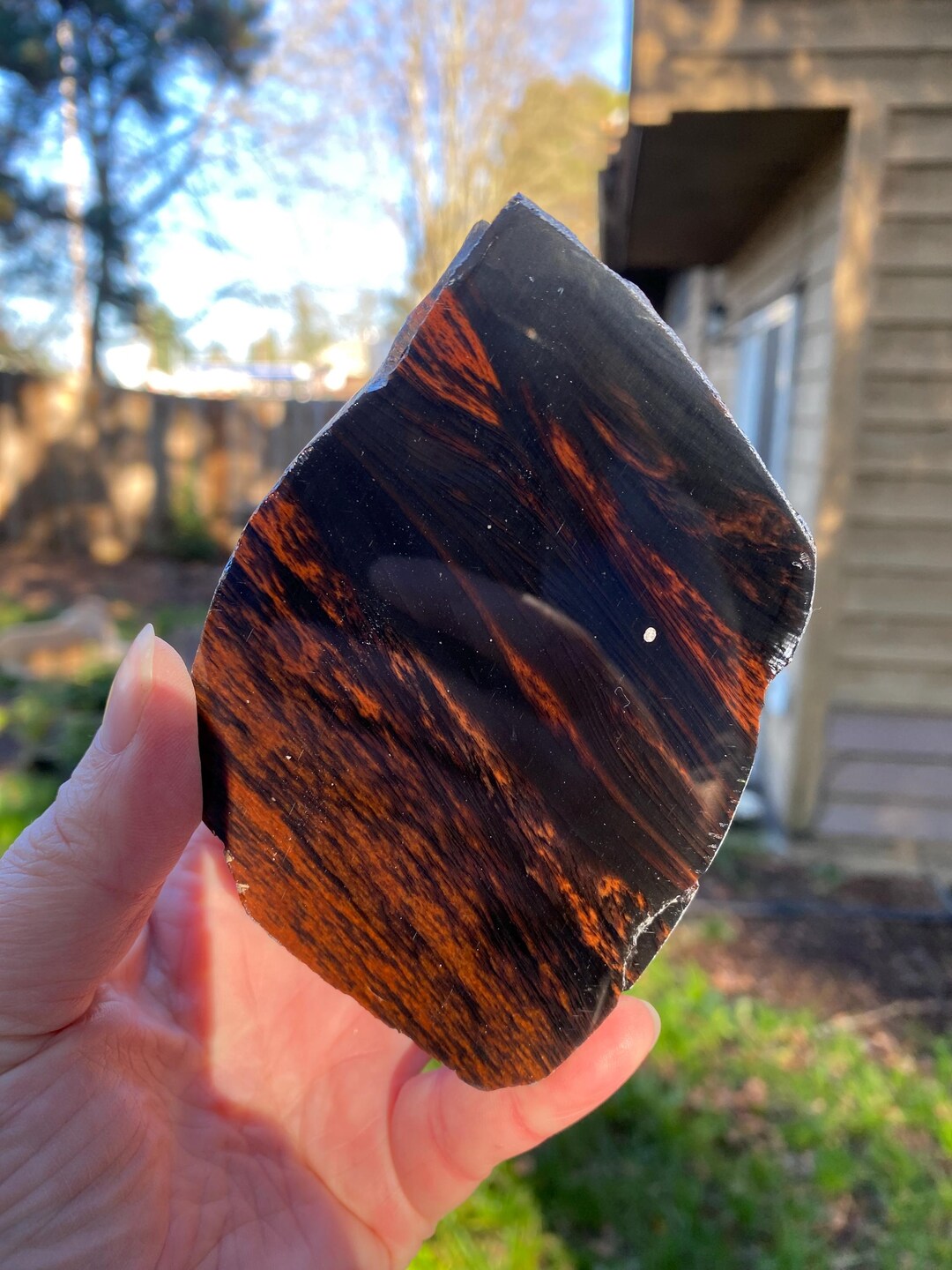 Glass Butte Mahogany Obsidian, Cut and Polished - Etsy