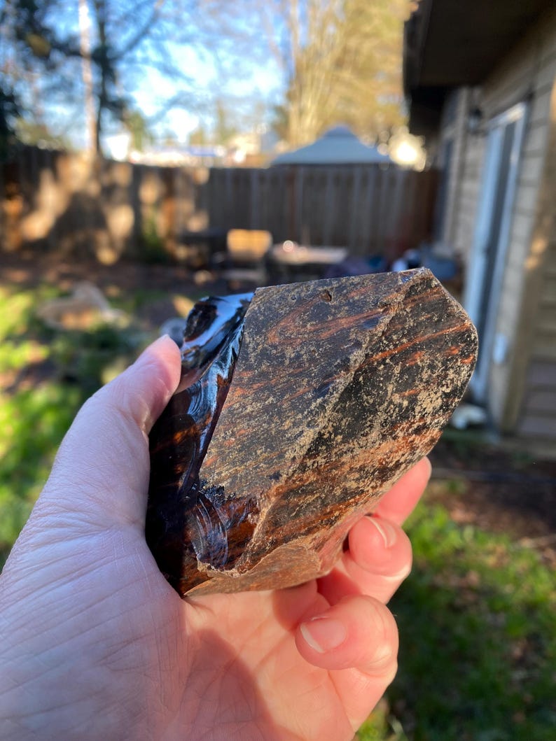 Glass Butte Mahogany Obsidian, Cut and Polished - Etsy