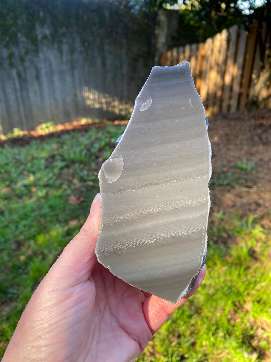Pale Grey Striped Obsidian Nodule, Cut and Polished - Etsy