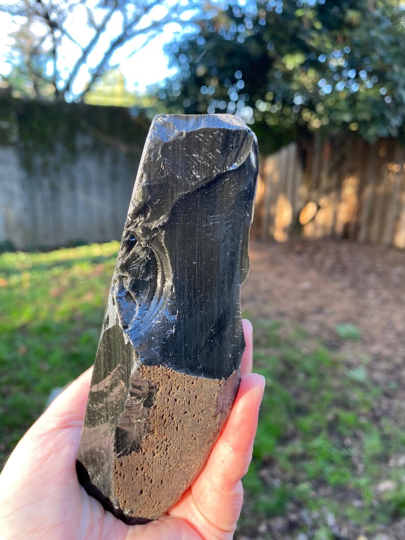 Ashy Grey Striped Obsidian Nodule, Cut and Polished - Etsy