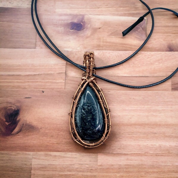 Black Obsidian Tear Drop Necklace - Etsy