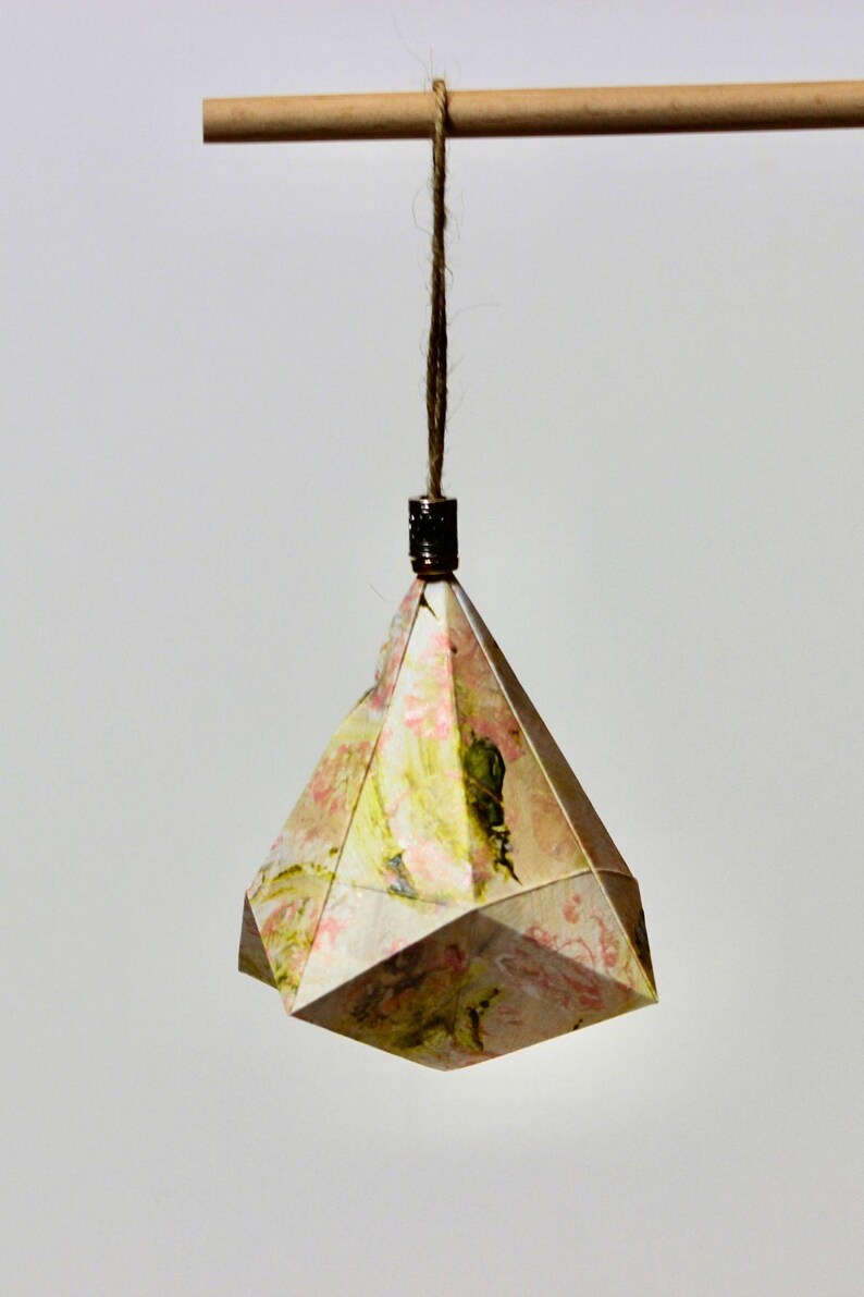 Original Abstract Painted Folded Paper Ornaments - Metallics - Etsy