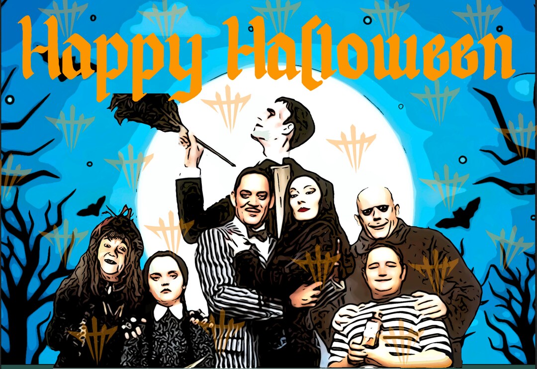 Adams Family, Halloween, PNG, Sublimation, Halloween Art Png, Art Png ...