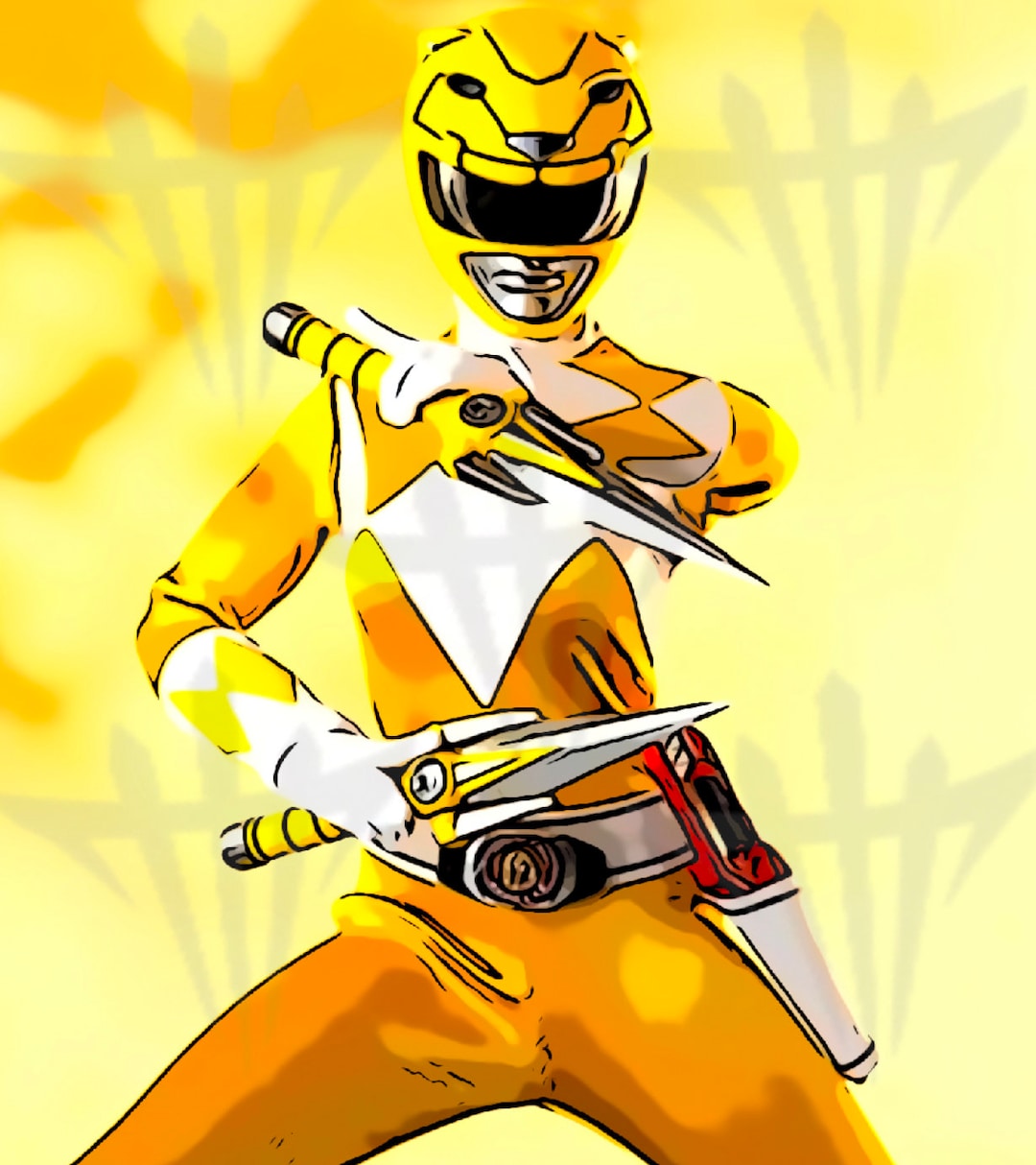 Yellow Power Ranger - Etsy