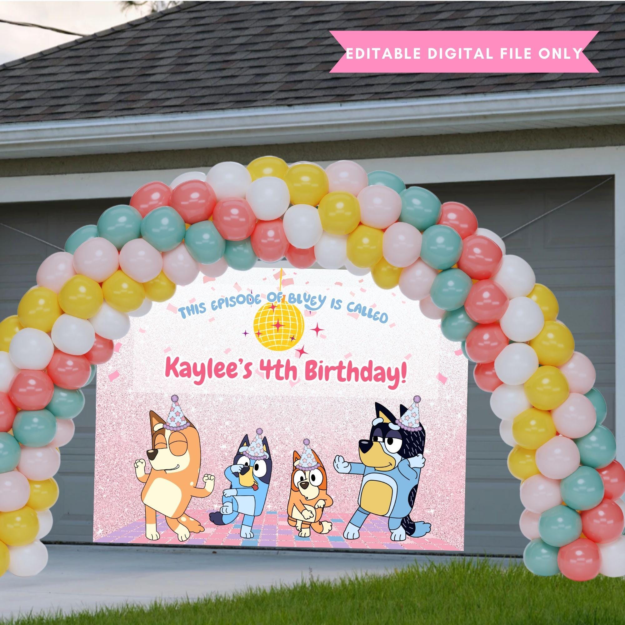 Editable Bluey Birthday Banner Bluey Party Decor for Kids Bluey ...