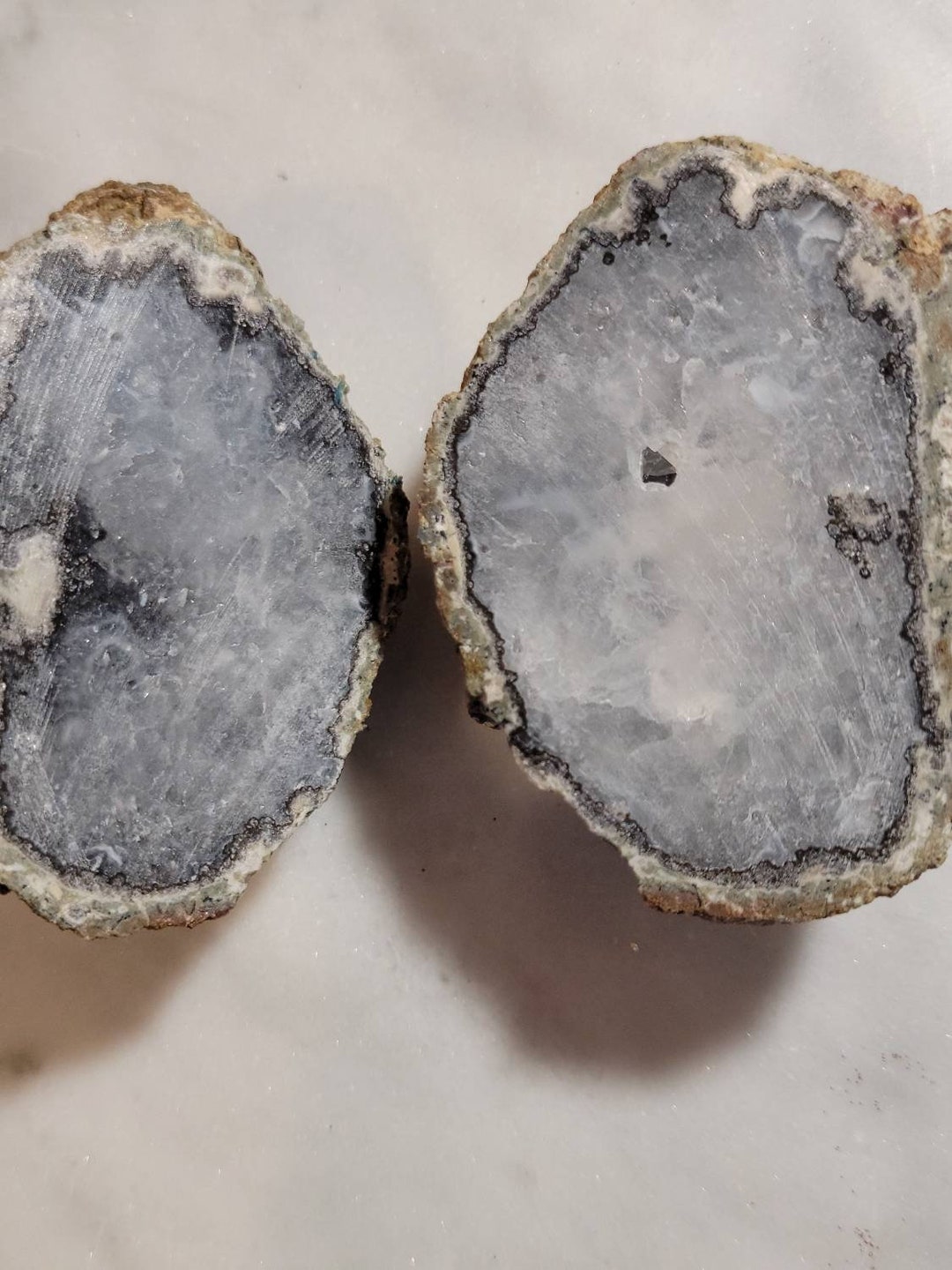 GEODE NODULE Cut Geodes With Quartz and Crystals Raw - Etsy
