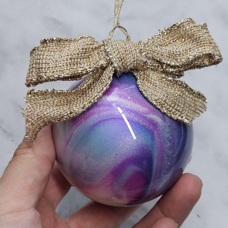 Paint Marble Ornaments Christmas - Etsy