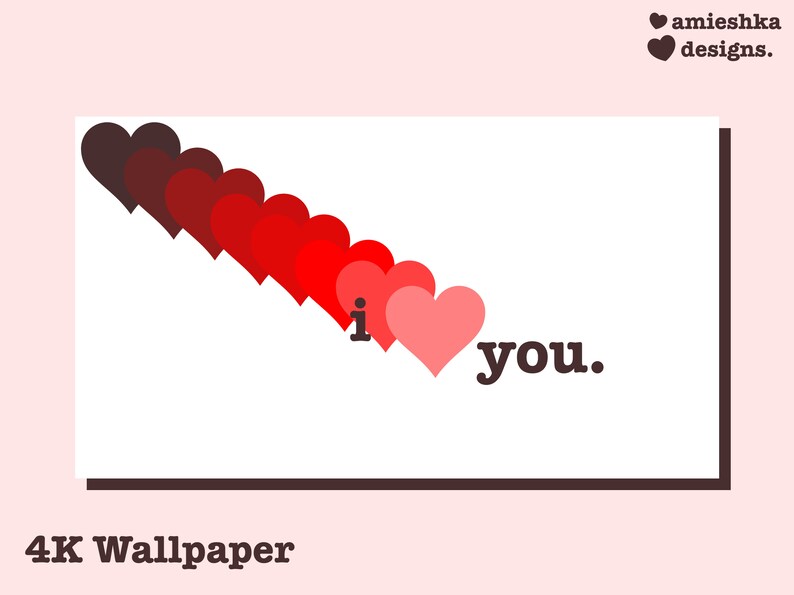 I Heart You 4K Desktop Wallpaper - Etsy