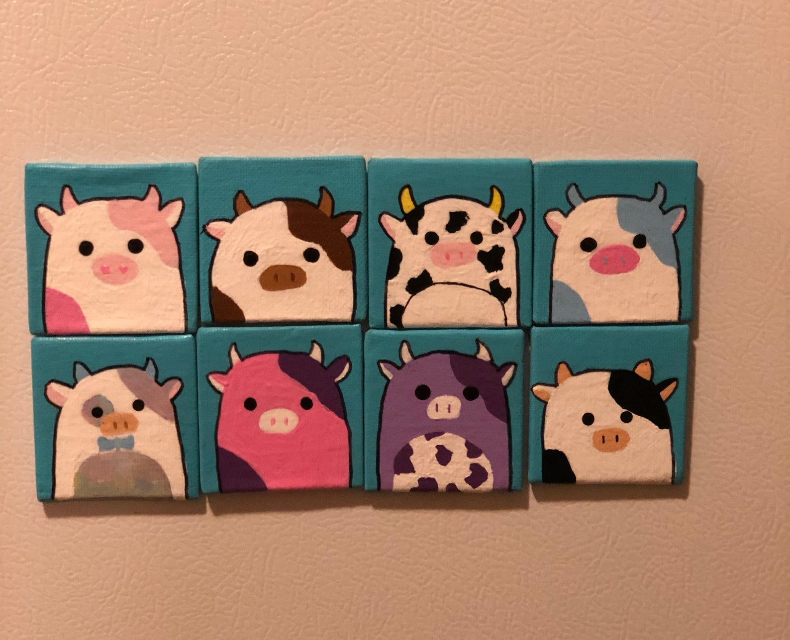 Mini Squishmallow Magnets- Cow Squad - Etsy