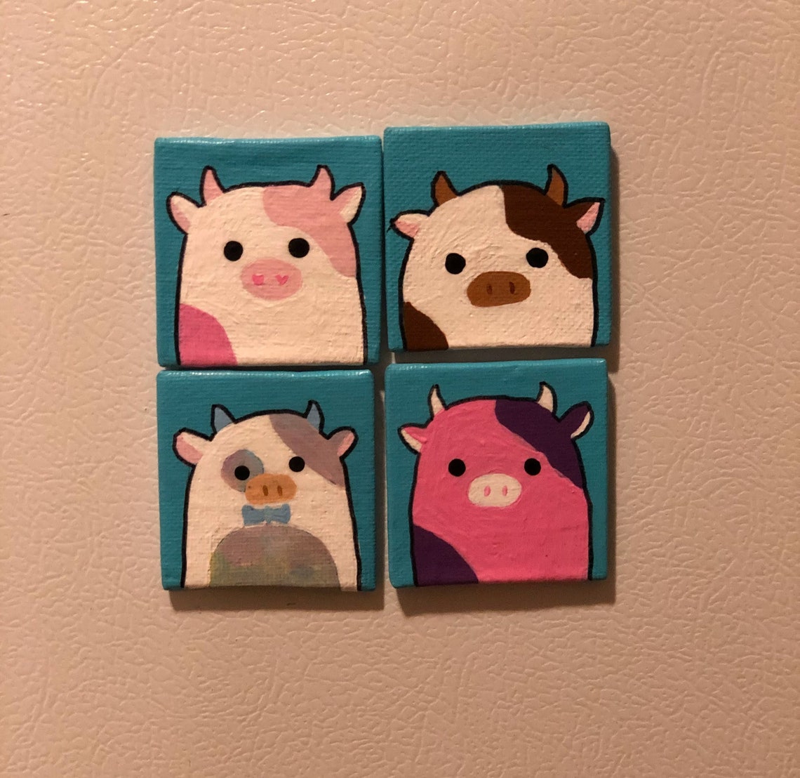 Mini Squishmallow Magnets- Cow Squad - Etsy