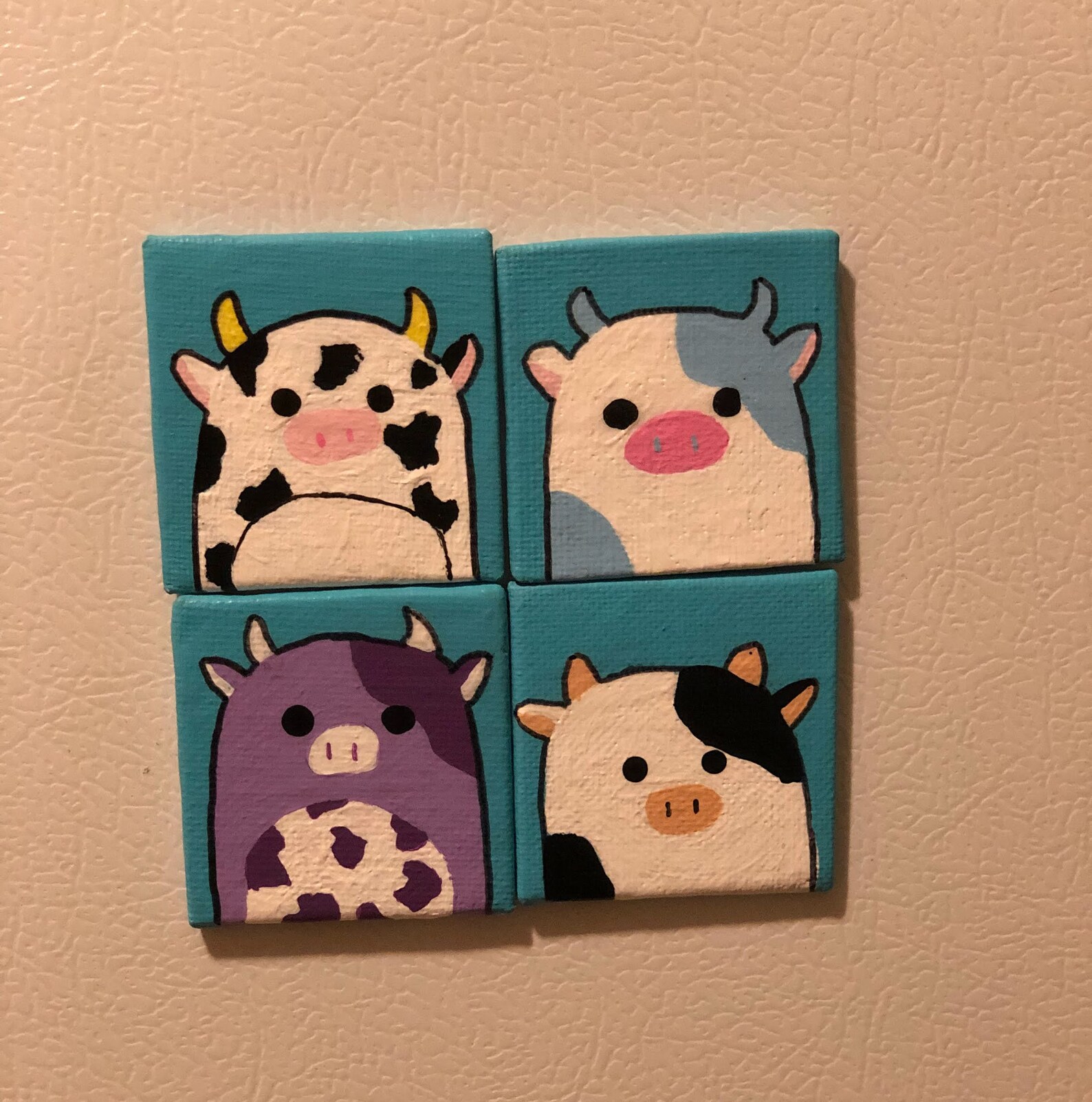 Mini Squishmallow Magnets- Cow Squad - Etsy