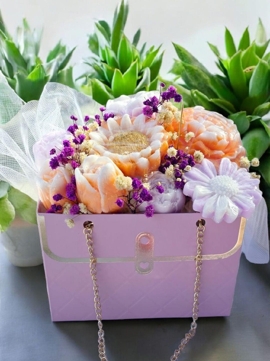 Floral Scented Soap Bouquets: Natural Soap Flowers - Etsy