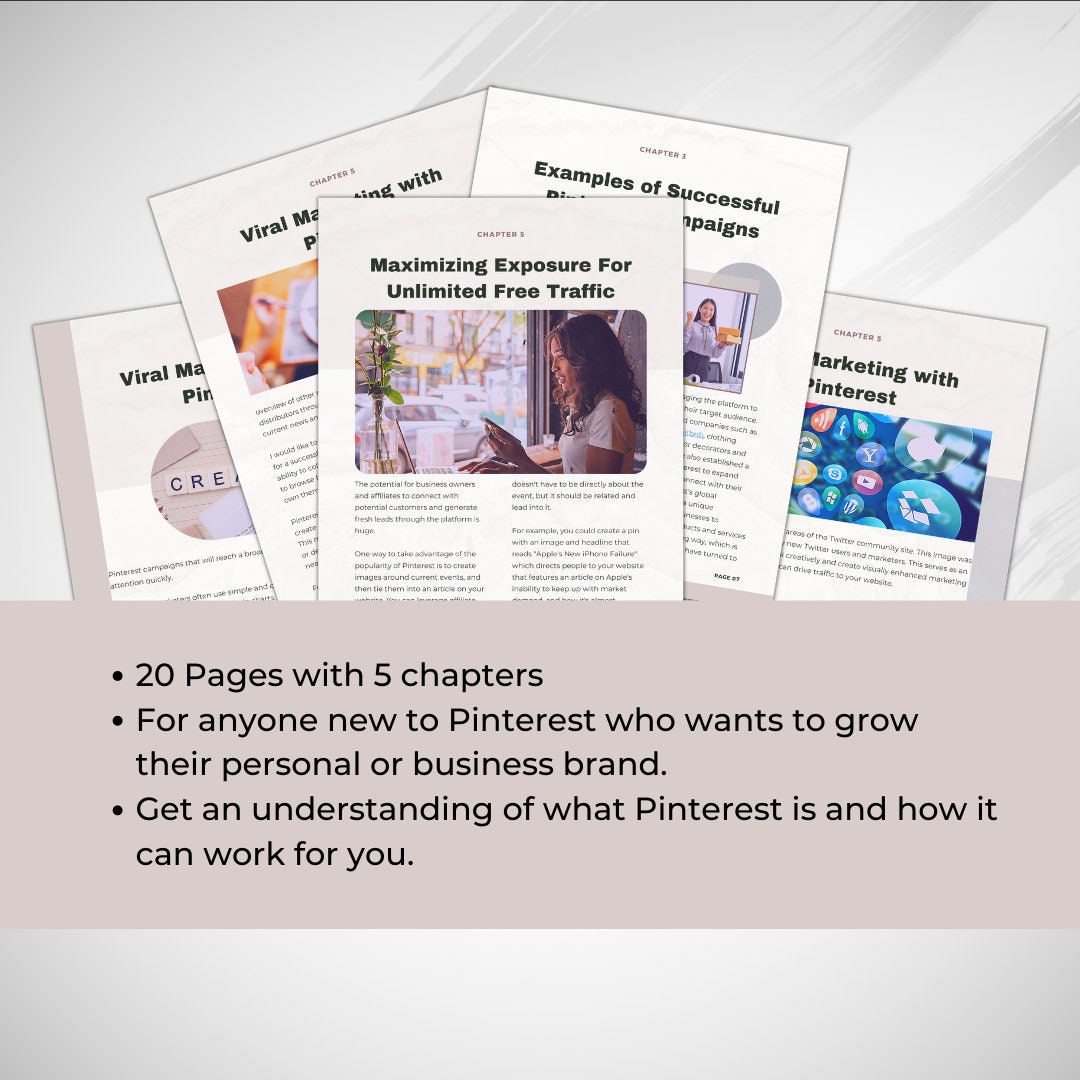 Pinterest Marketing Guide, PLR Ebook Template, Lead Magnet Canva, PLR ...