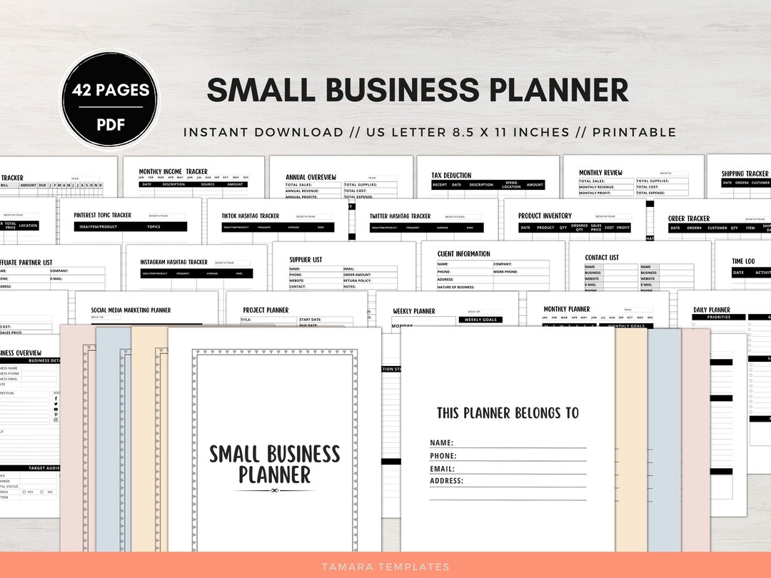 Small Business Planner Printable Marketing Small Business - Etsy