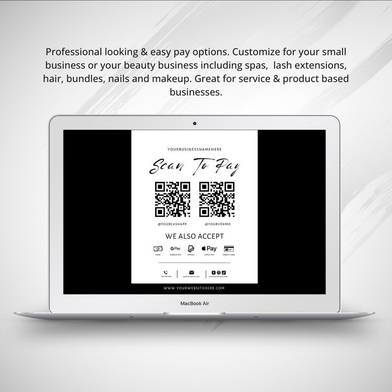 QR Code Sign for Business - Scan to Pay Download - Pay Here Sign ...