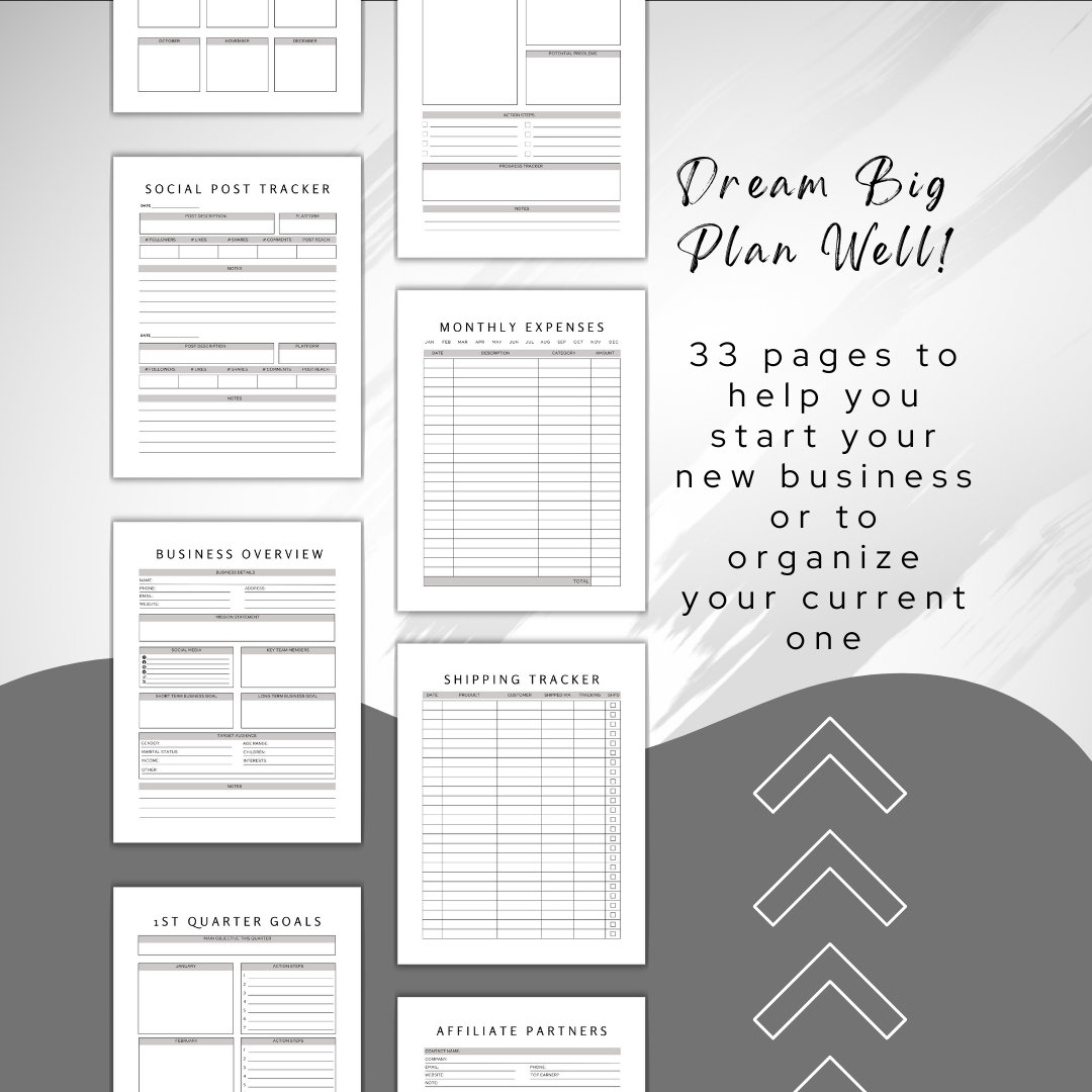 Small Business Planner Printable: Ultimate Business Bundle (PDF) - Etsy
