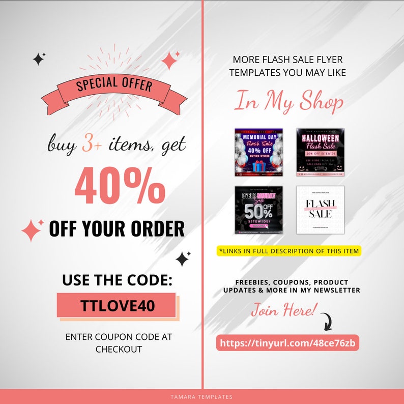 Flash Sale Flyer - Boutique Sale Flyer - Clothing Sale Flyer - Boutique ...