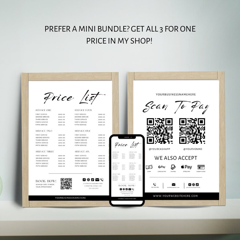 QR Code Sign for Business - Scan to Pay Download - Pay Here Sign ...