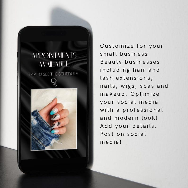 Instagram Story Calendar Template: Nail Tech Appointments (canva ...