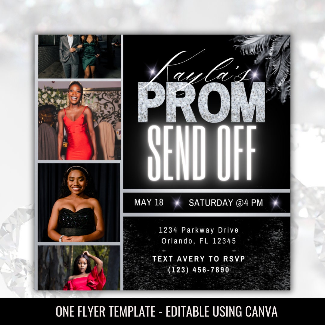 Prom Send off Flyer Prom Season Flyer Prom Invitation Flyer Prom Flyer ...