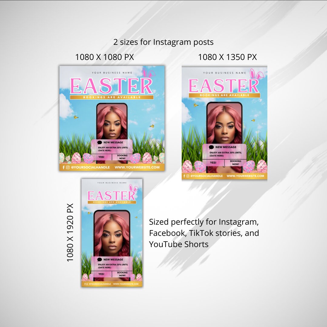 Easter Booking Flyer, Now Booking Flyer, Appointments Available Flyer ...