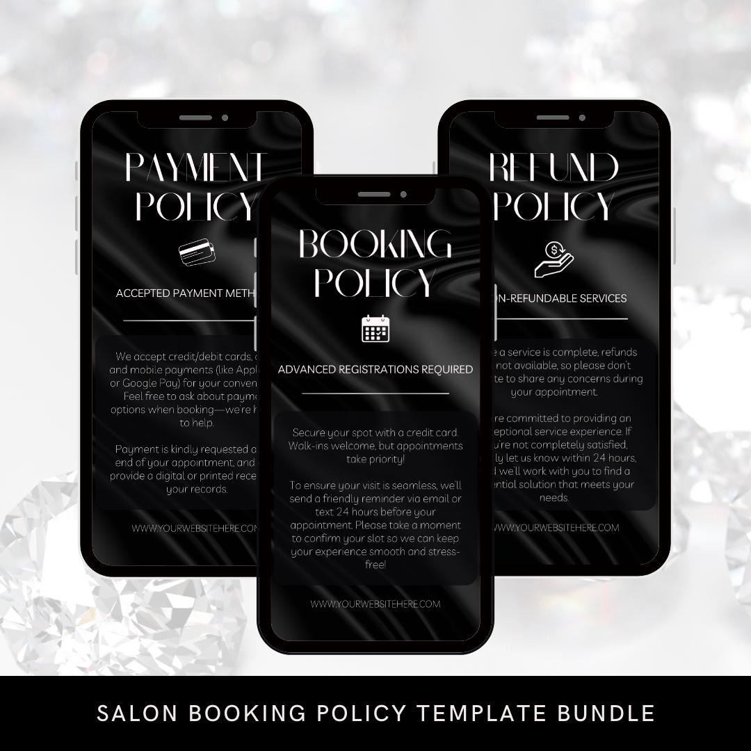 Salon Booking Policy Template: Terms and Conditions Luxury Instagram ...
