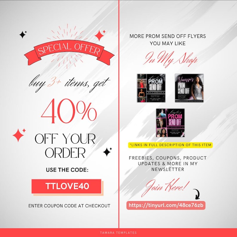 Prom Send off Flyer - Gold Prom Theme Invitation - Send off Invite ...