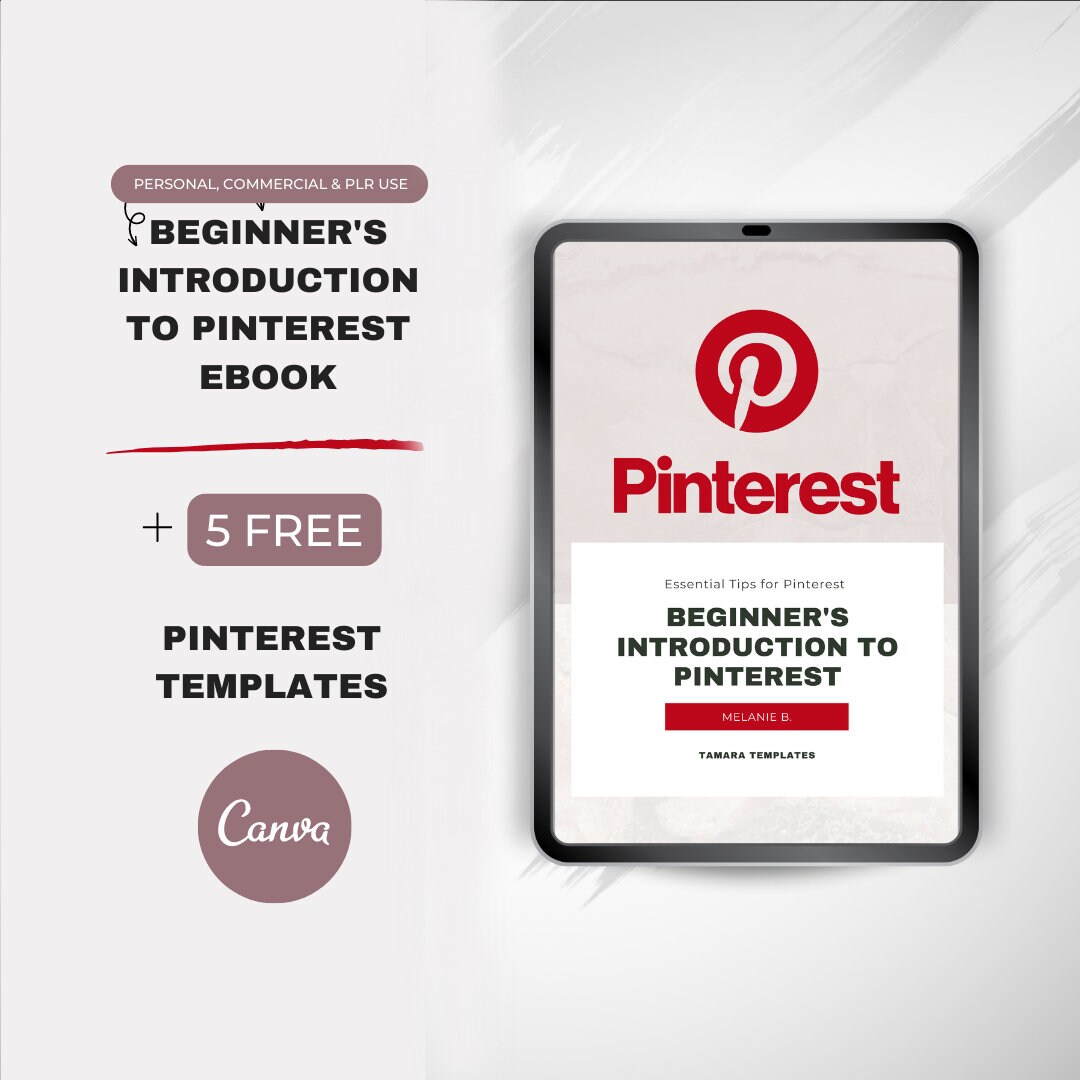 Pinterest Marketing Guide, PLR Ebook Template, Lead Magnet Canva, PLR ...